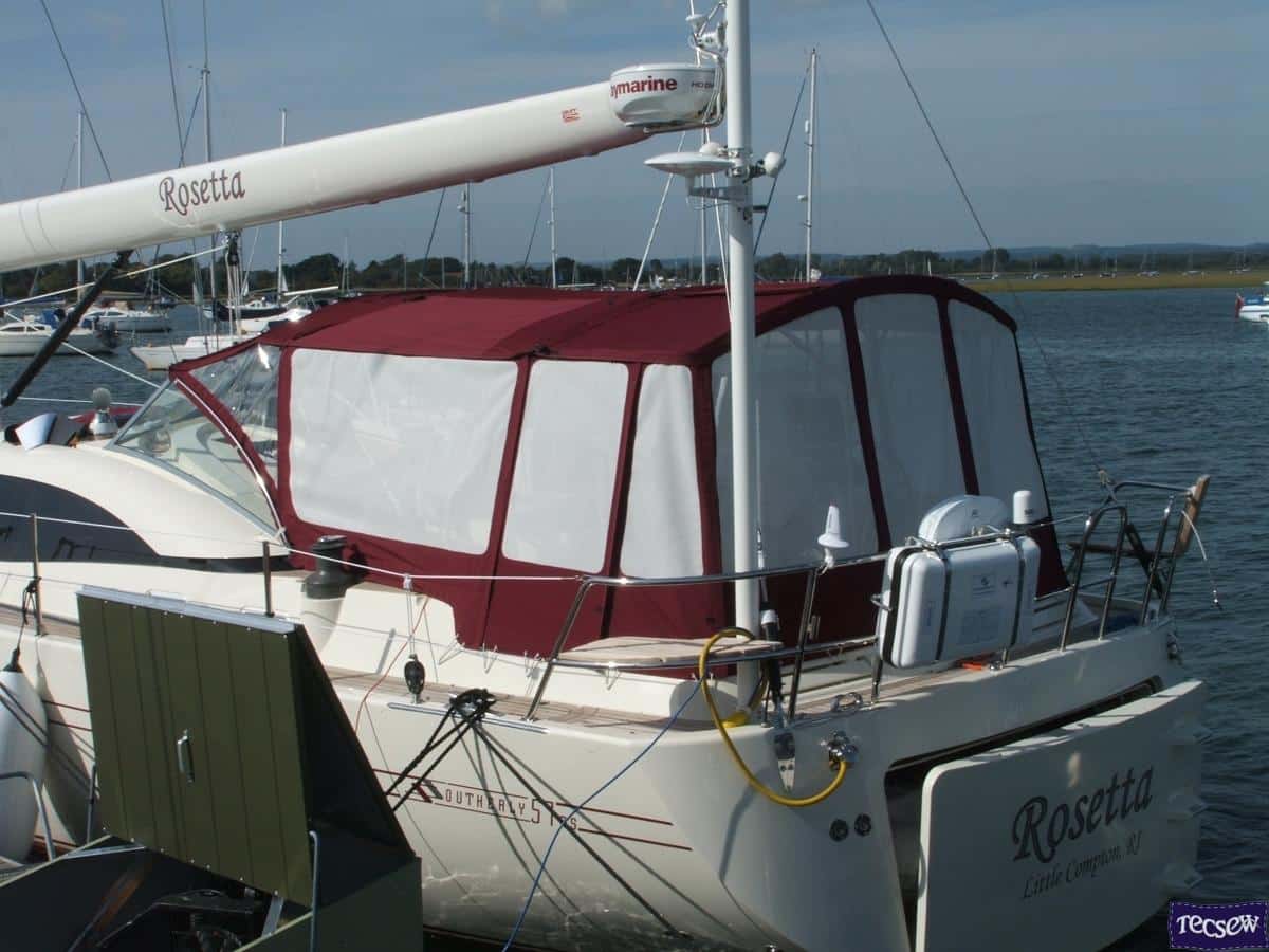 Southerly 57/02 Bimini Conversion with mesh windows - Tecsew