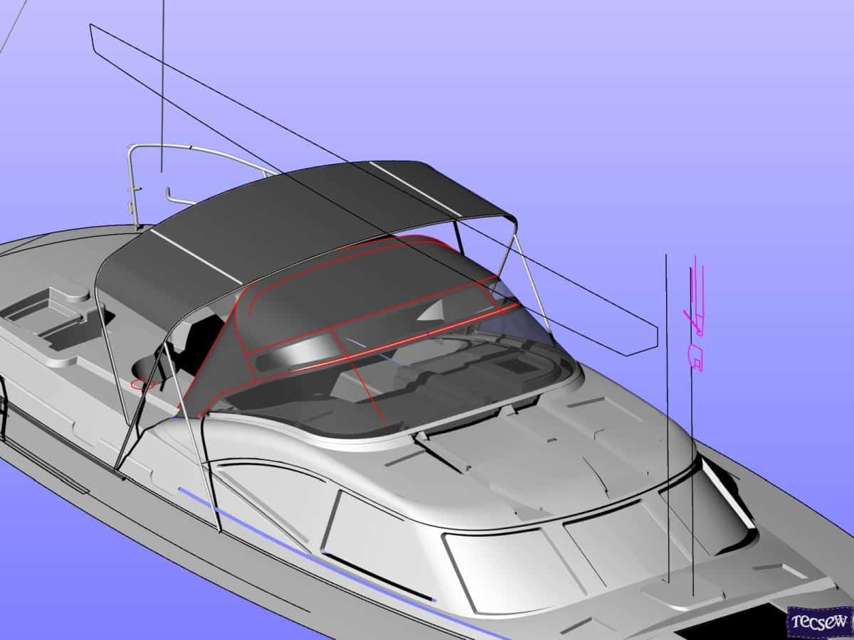 Southerly 535 with windscreen, Bimini on slide track with Sprayhood ...