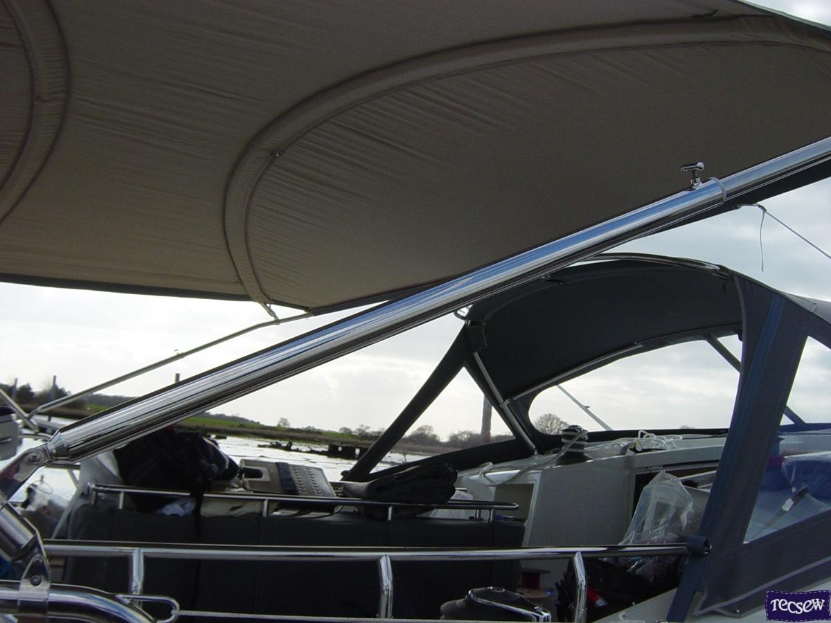 Southerly 57 pushpit mounted telescopic Bimini - Tecsew