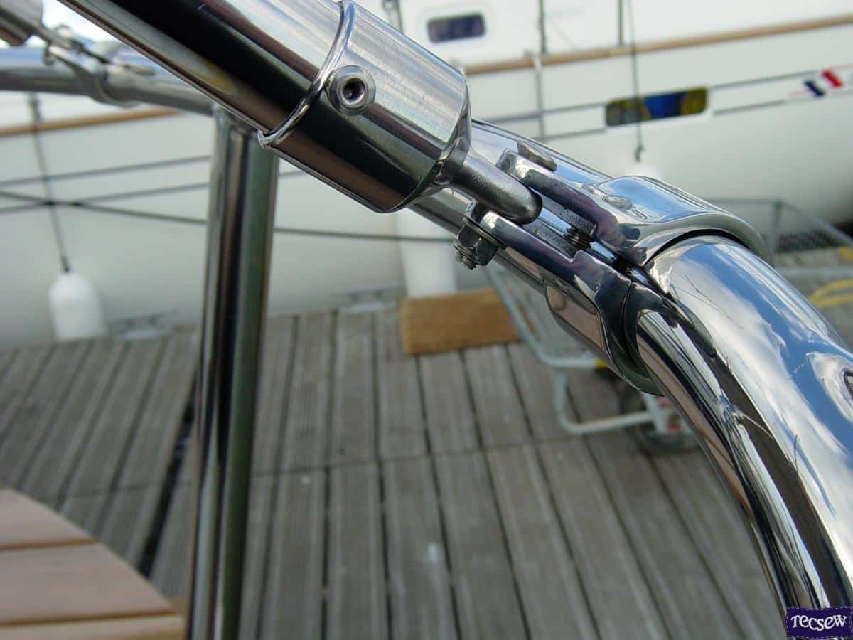 Southerly 57 pushpit mounted telescopic Bimini - Tecsew