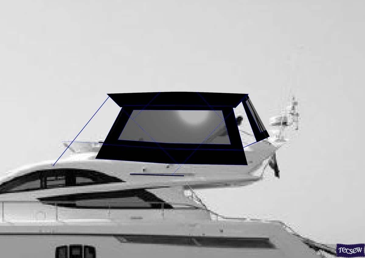 Fairline Phantom 48, Flybridge Bimini Side Shade Panels, FAIR LADY, ref ...