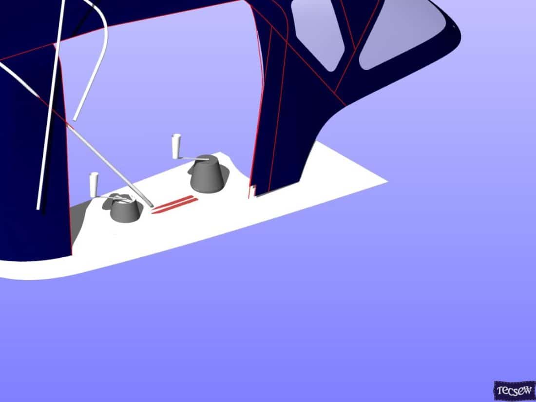 Moody S38, COLONIA, Cockpit Enclosure fitted to Sprayhood recover with lengthened back bar, ref ...