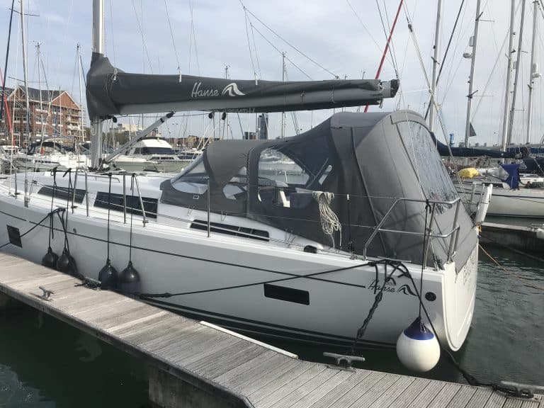 Hanse 388 Cockpit Enclosure fitted to Tecsew Sprayhood - Tecsew
