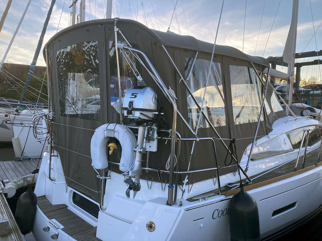 Jeanneau Sun Odyssey 41DS Bimini Conversion fitted to Tecsew Bimini and ...